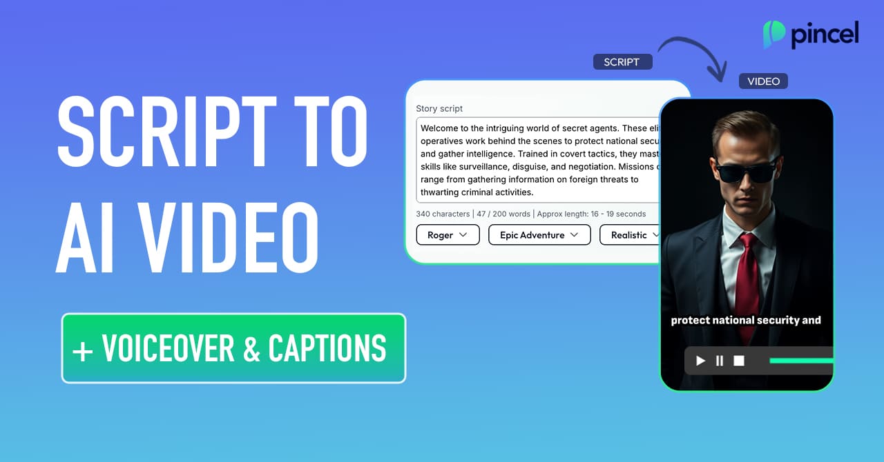 Make Vertical AI Videos from a Script - Pincel